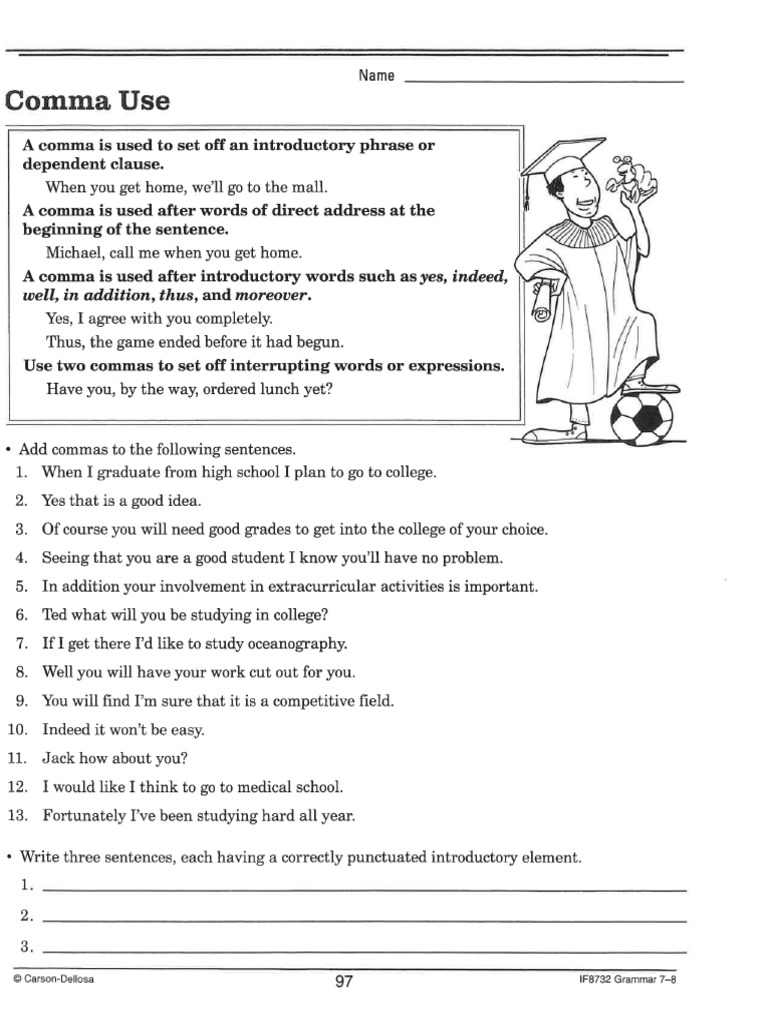 Comma Use and Capitalization | PDF