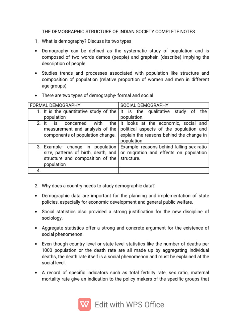 The Theory of Demographic Transition Complete Notes | PDF | Demography ...