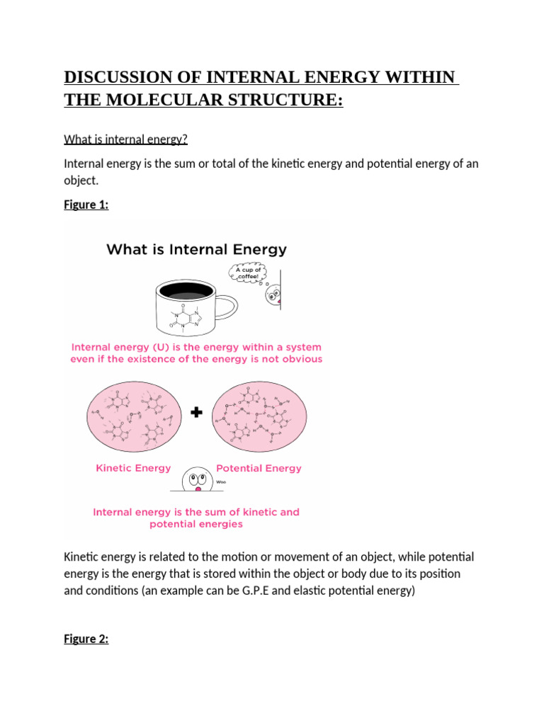 DISCUSSION OF INTERNAL ENERGY WITHIN THE MOLECULAR STRUCTURE by Hett | PDF