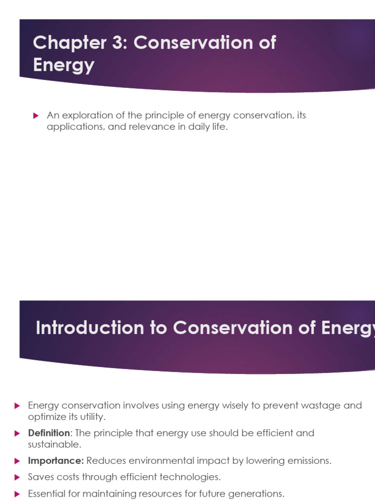 Conservation of Energy Revised Presentation | PDF | Efficient Energy ...