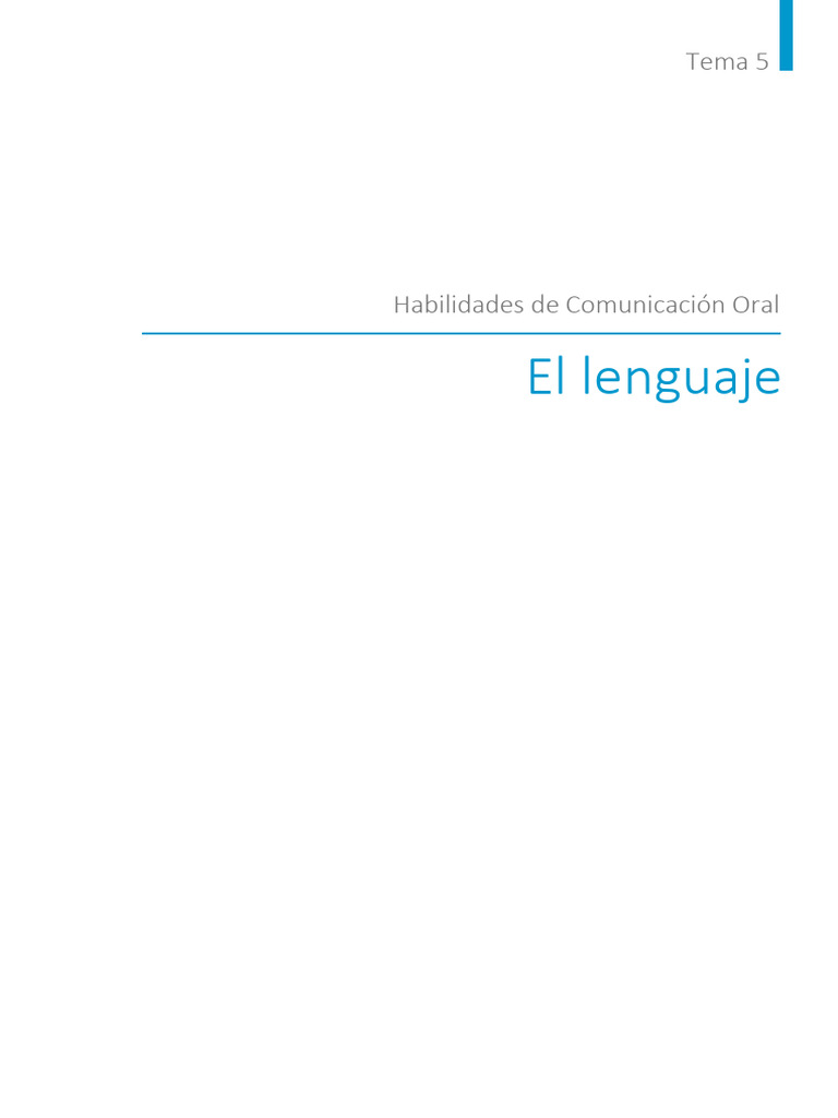 tema5 | PDF | Comunicación | Habla