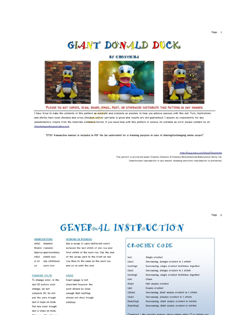15.giant Donald Duck English by Chonticha | PDF