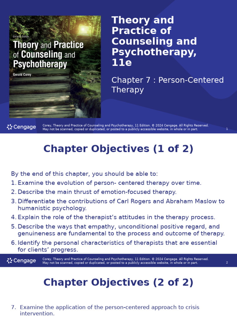 Corey - Theory and Practice of Counseling and Psychotherapy - 11e - PPT ...