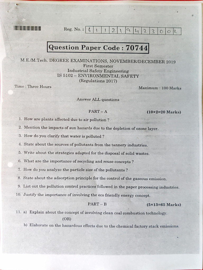 ES University Question Papers | PDF