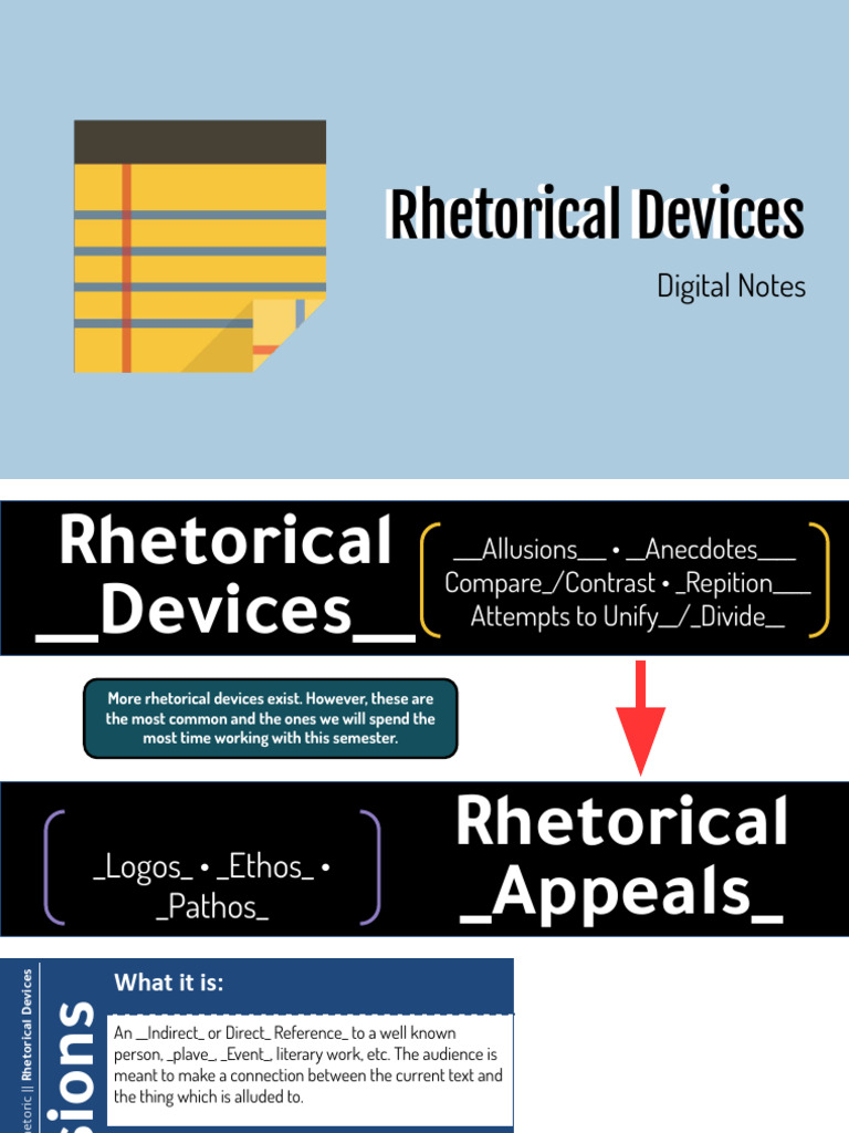 Katherine Miller - Notes_ Rhetorical Devices | PDF | Rhetoric