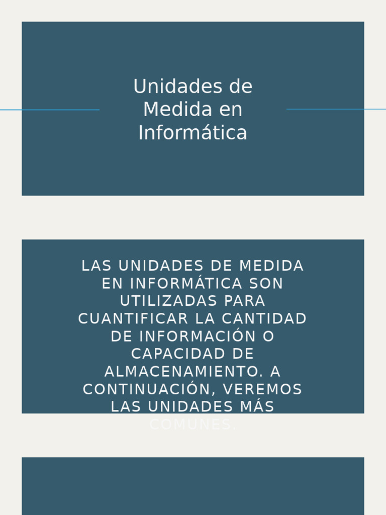 Unidades de Medida en Informática | PDF | Poco | Byte