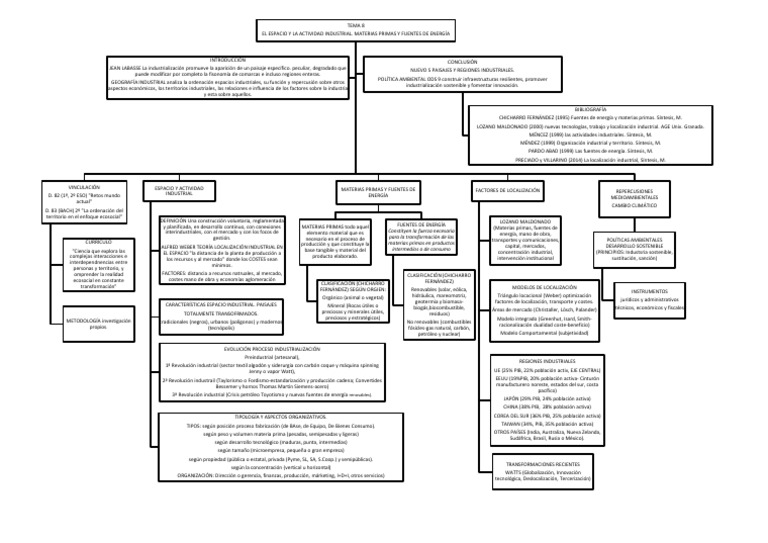ESQUEMA MAPA TEMA 8 | PDF | Industrialización | Biocombustible