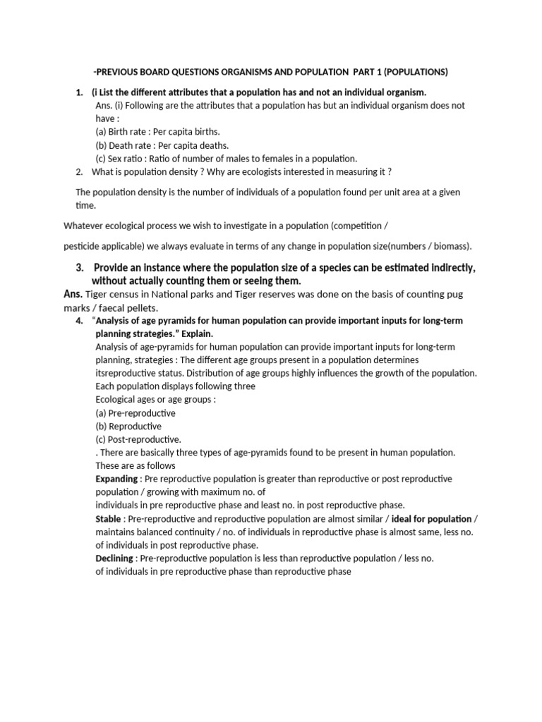 Population Attributes and Growth Models | PDF | Population | Logistic ...