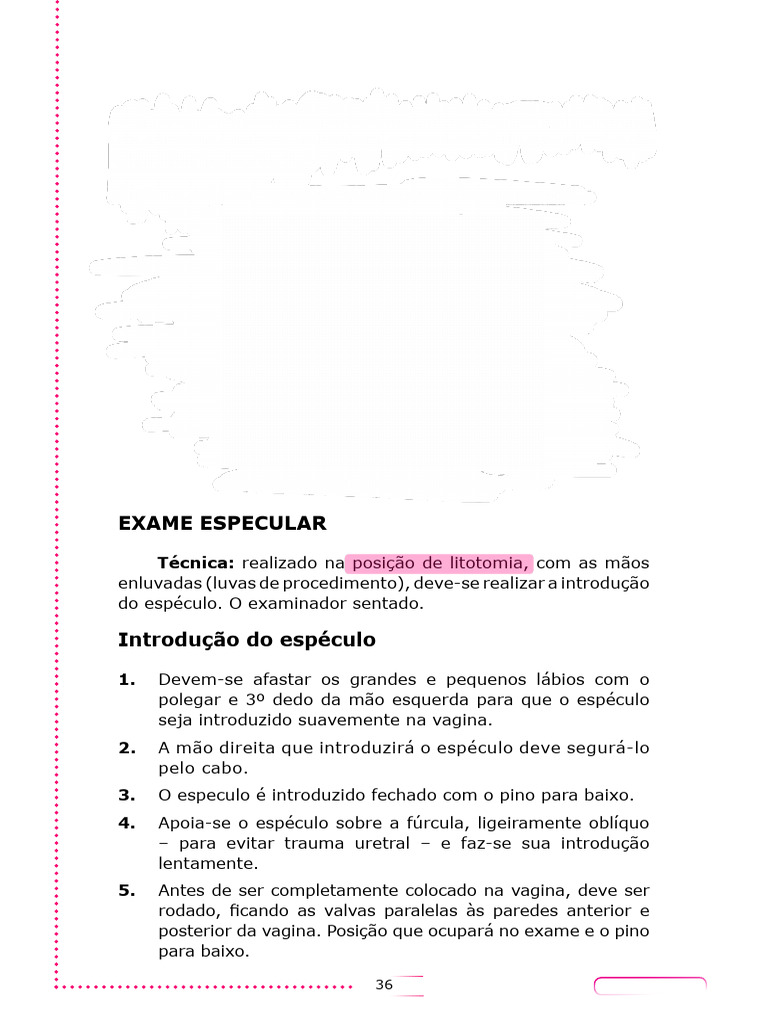 Procedimento de Exame Especular Vaginal | PDF | Vagina