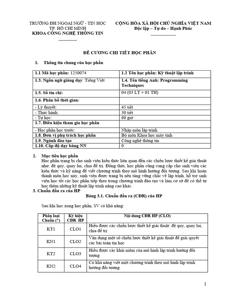 de Cuong Ky Thuat Lap Trinh - 2023 | PDF