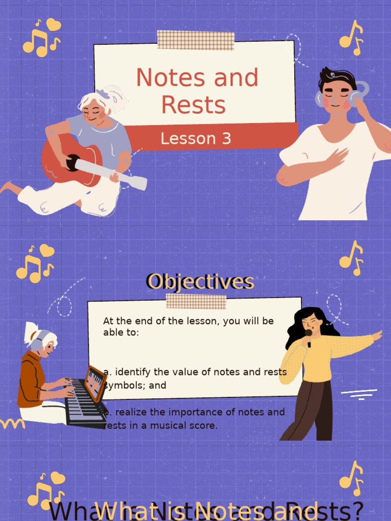 Understanding Musical Notes and Rests | PDF | Music Theory | Elements ...