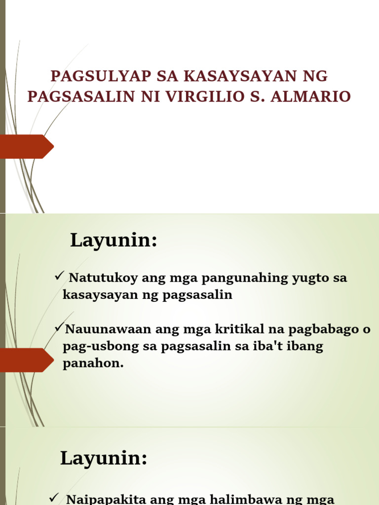 Pagsulyap Sa Kasaysayan NG Pagsasalin 1 | PDF