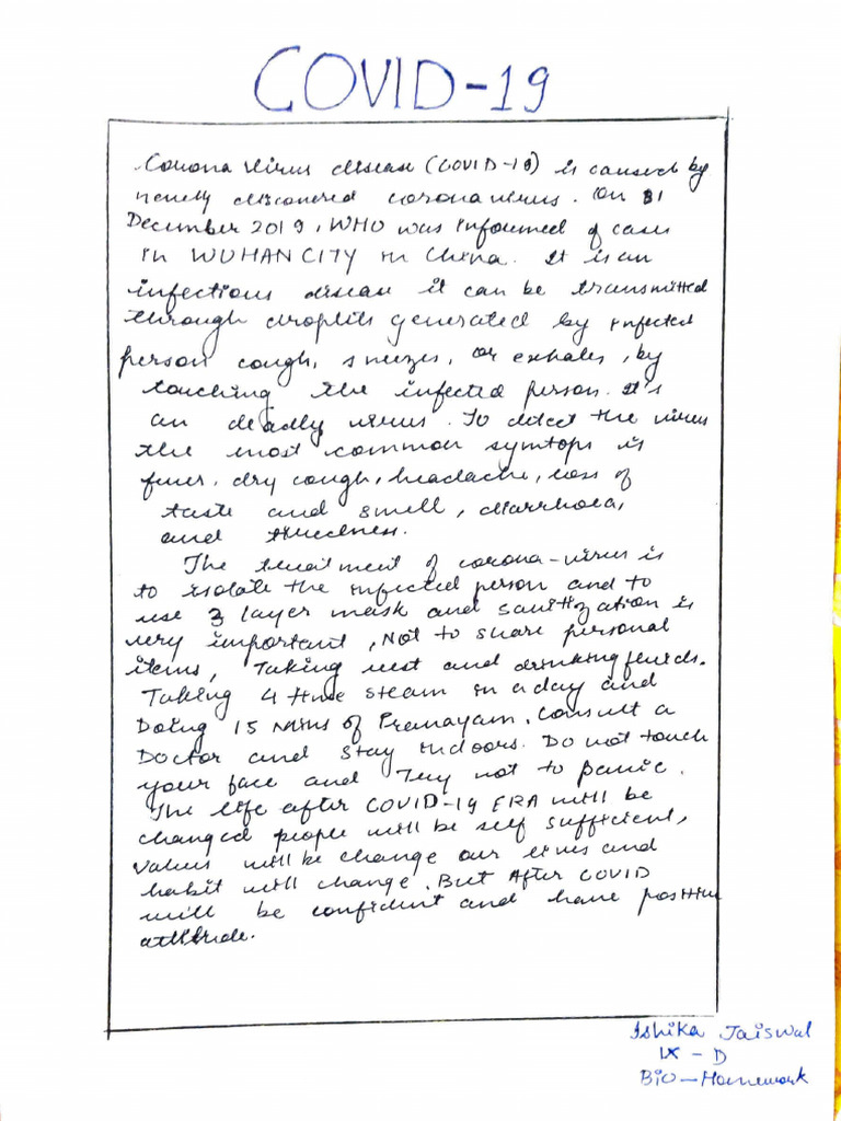 The Project For 9graders Wuhan | PDF