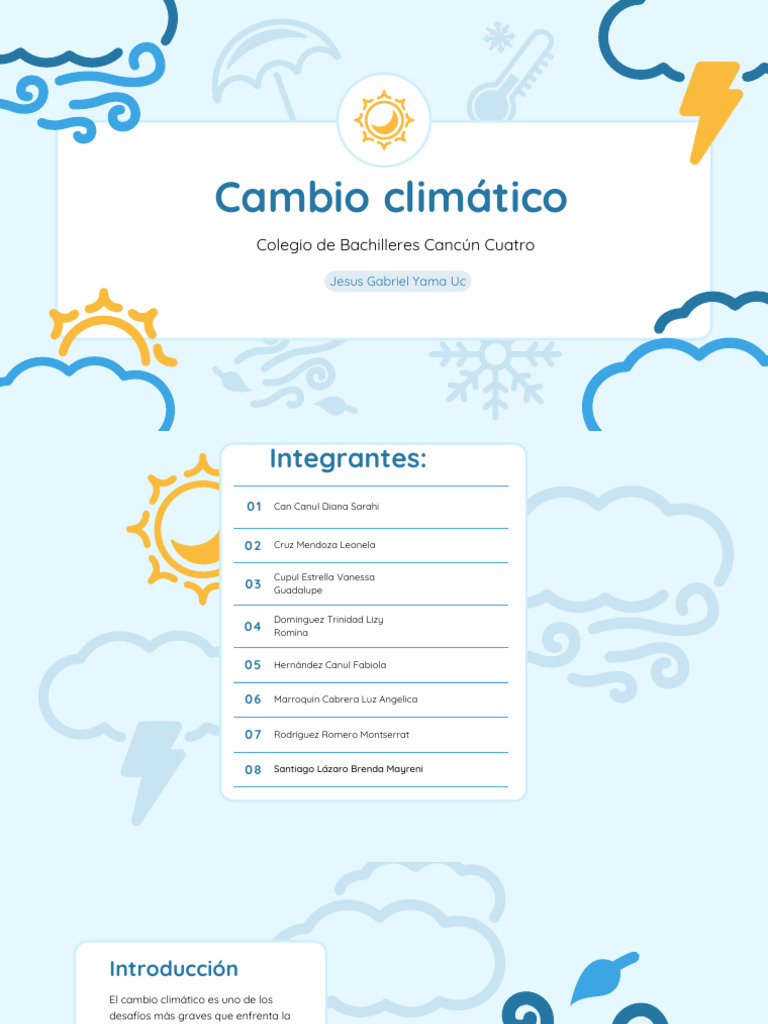 Presentación meteorología datos y clima iconos línea azul_20241204_113936_0000 | PDF | Cambio ...