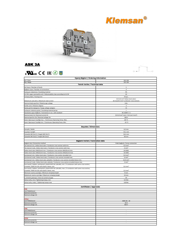 Ask 3a Teknik Bilgi-Borne Seccionable | PDF