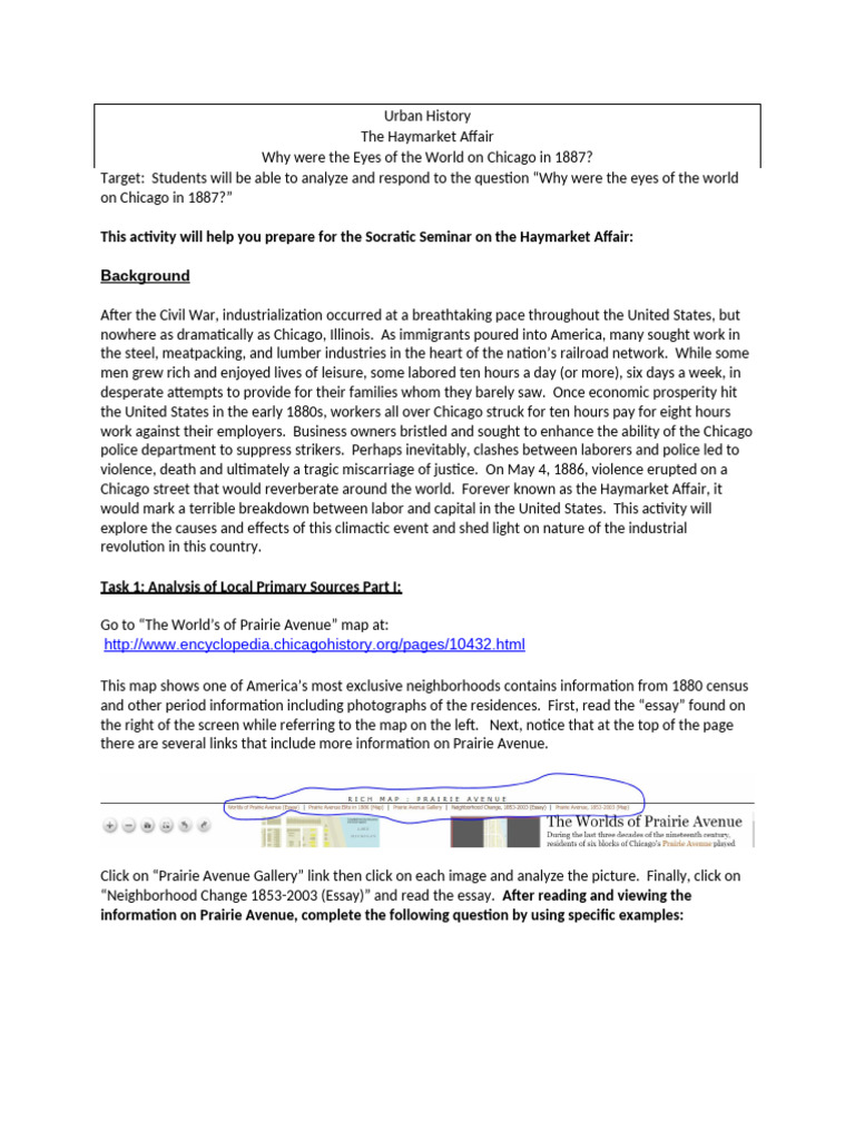 KWON Haymarket Affair Activity | PDF