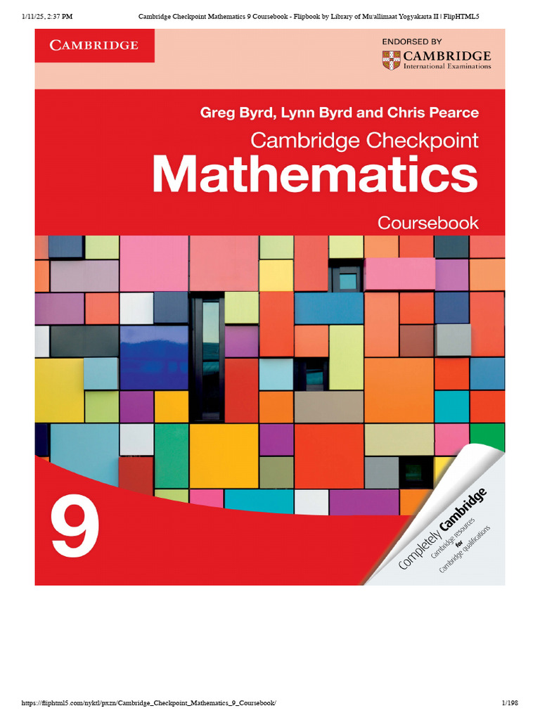 Cambridge Checkpoint Mathematics 9 Coursebook - Flipbook by Library of ...