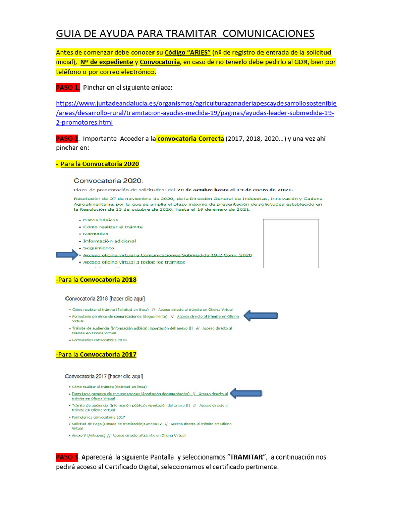 Guía para Tramitar Ayudas LEADER | PDF | Informática