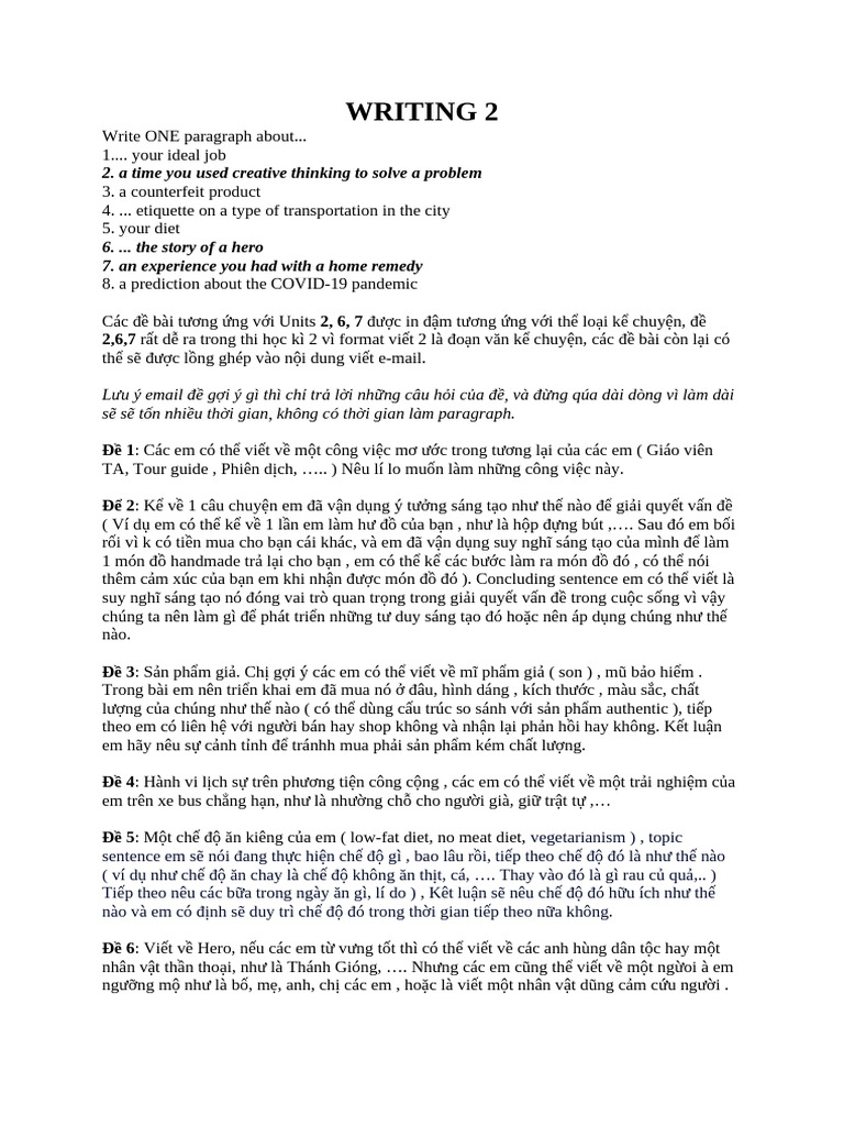 Writing 2 | PDF