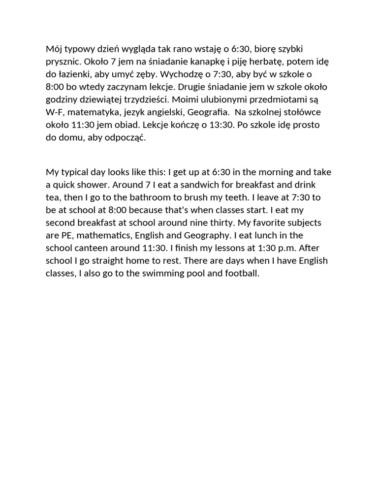 My Typical Day Looks Like This Most of The Times I Wake Up A | PDF