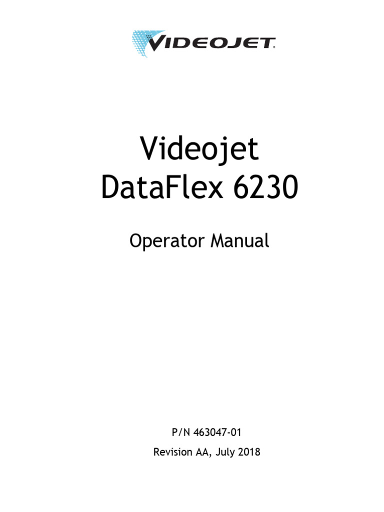 01 Aa Videojet 6230 Operator Manual Us | PDF | Electromagnetic ...