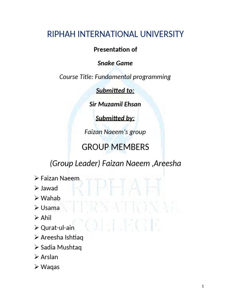 Chaydhary's Group Presentation | PDF