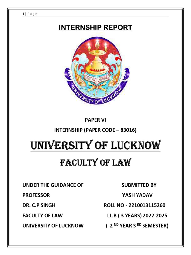 final pdf internship | PDF | Advocate | Bail