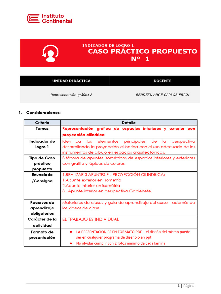 IDL 1 Caso Practico Propuesto - Repre 2 | PDF