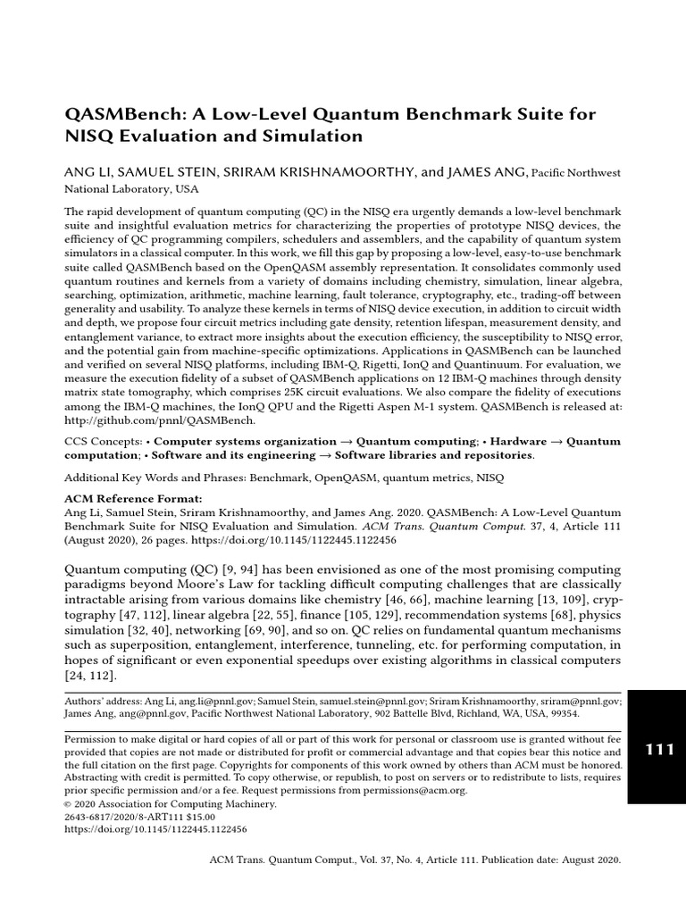 2005.13018v3 | PDF | Quantum Computing | Quantum Mechanics