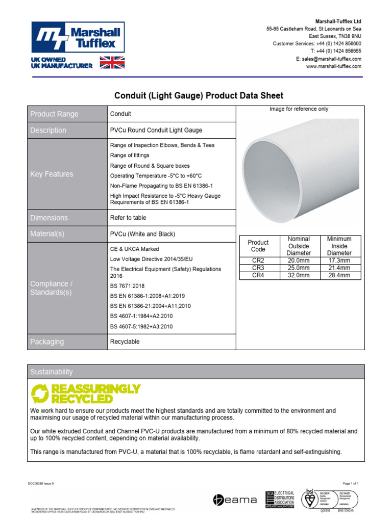 White PVC Conduit - FCP 020 | PDF | Pipe (Fluid Conveyance) | Polyvinyl ...