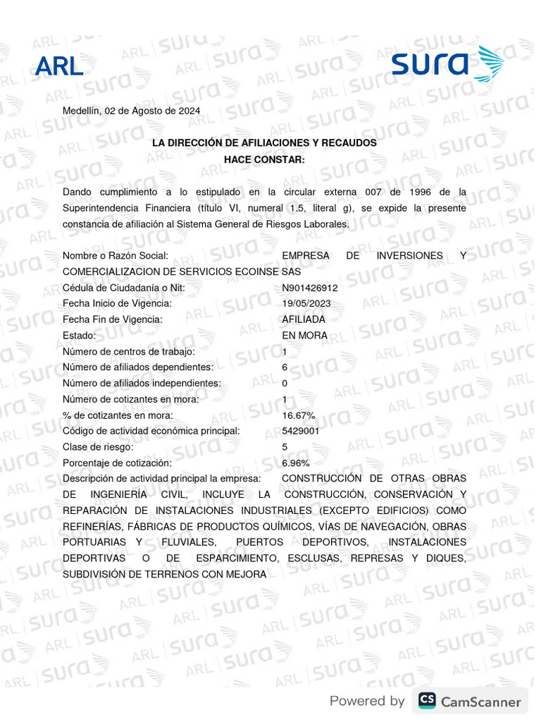 2024-08-02-688227457579-Certificado Nit | PDF | Business | Economias