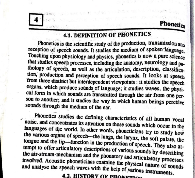 Definition of Phonetics | PDF
