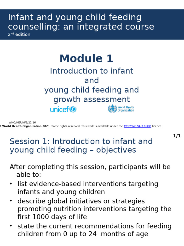 Module1-Intro-To-Iycf-Counselling-And-Growth-Assessment-Slides, 2022 | PDF | Breastfeeding ...