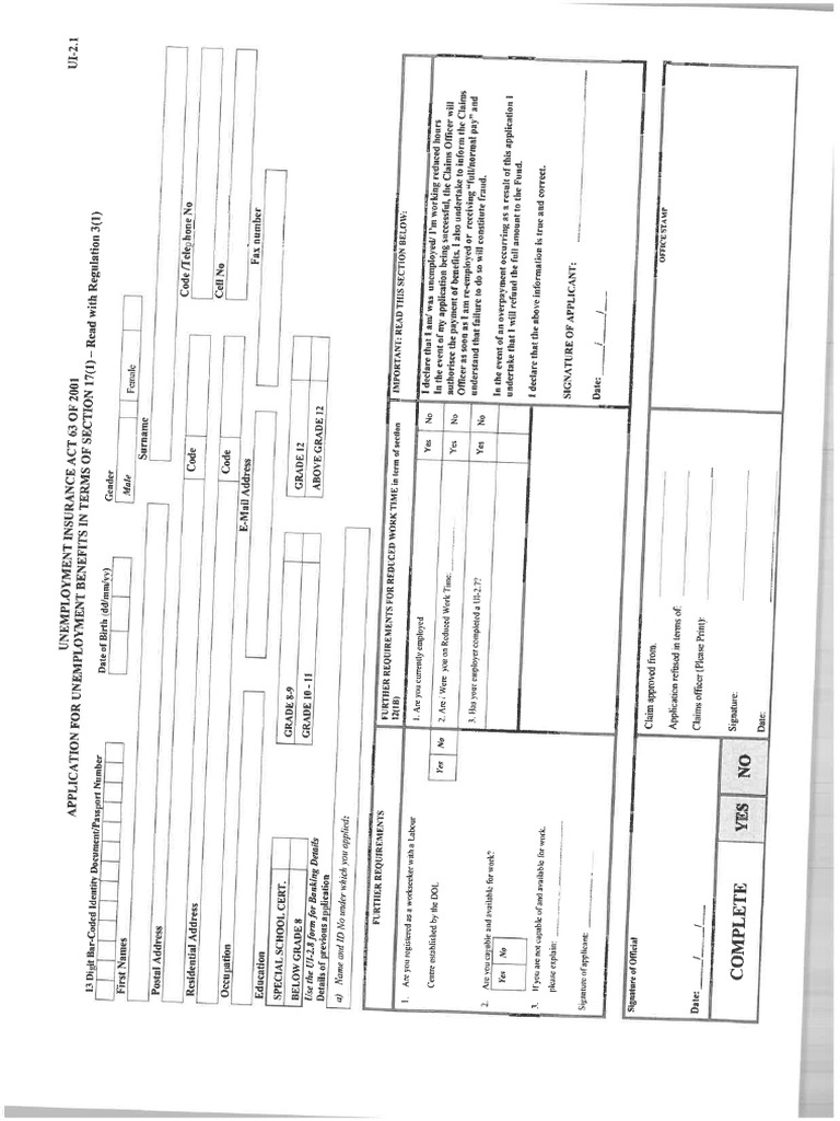 Dept of Labour Forms | PDF