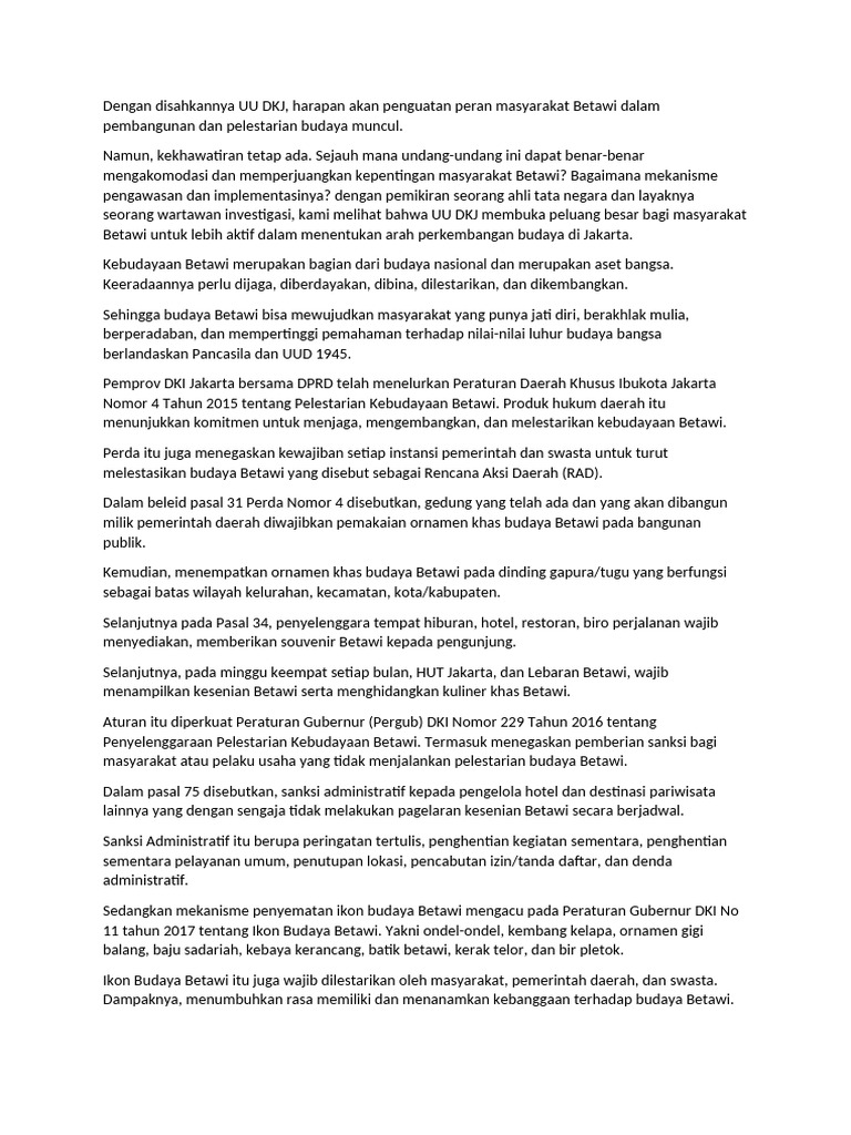 Dengan disahkannya UU DKJ | PDF