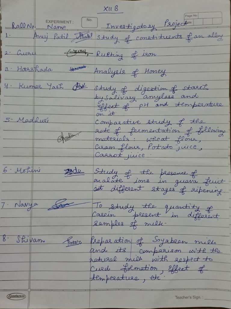 Investigatory Projects 12B | PDF