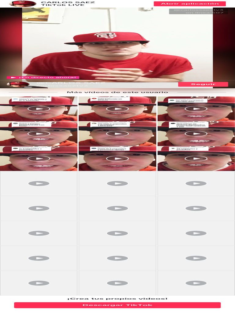 CARLOS SAEZ (@carlossaeztv3) Está LIVE TikTok | PDF