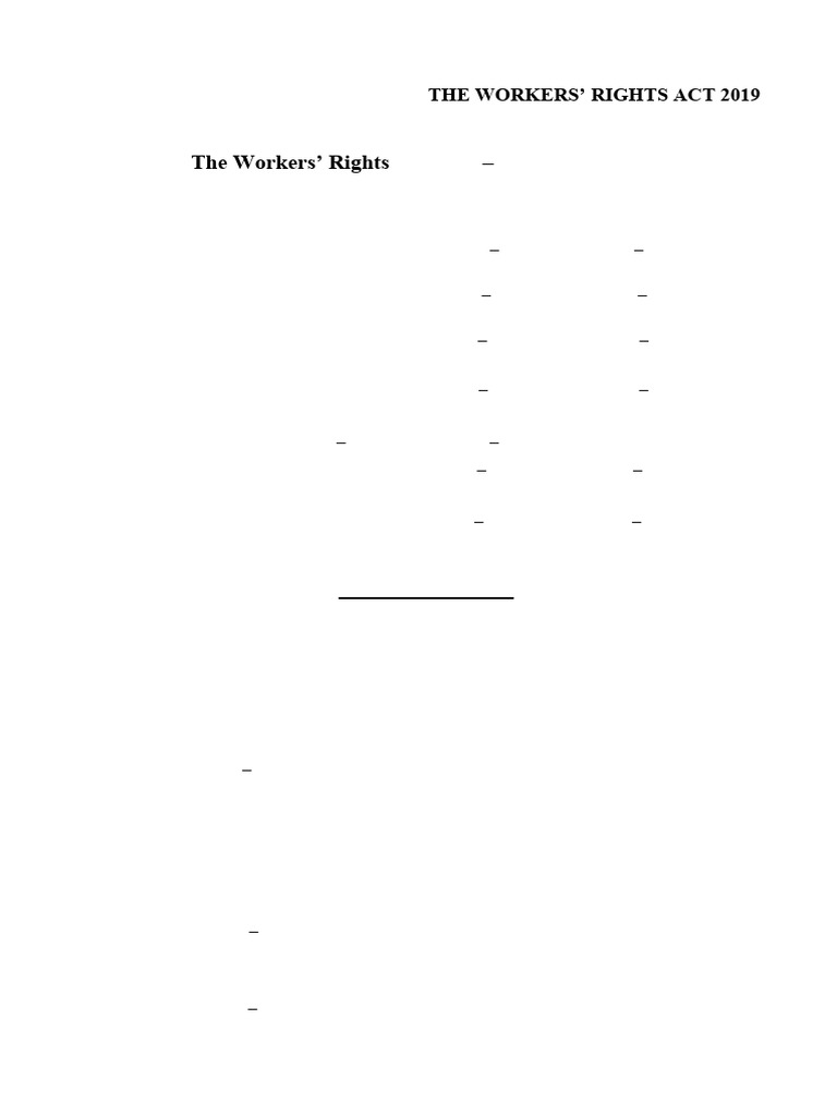 Updated Version Workers Rights Act 2024 1727377522 | PDF | Cost Of ...