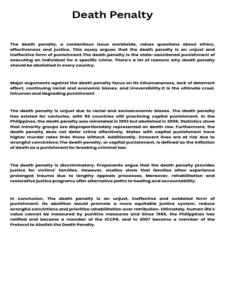 Death Penalty PDF | PDF
