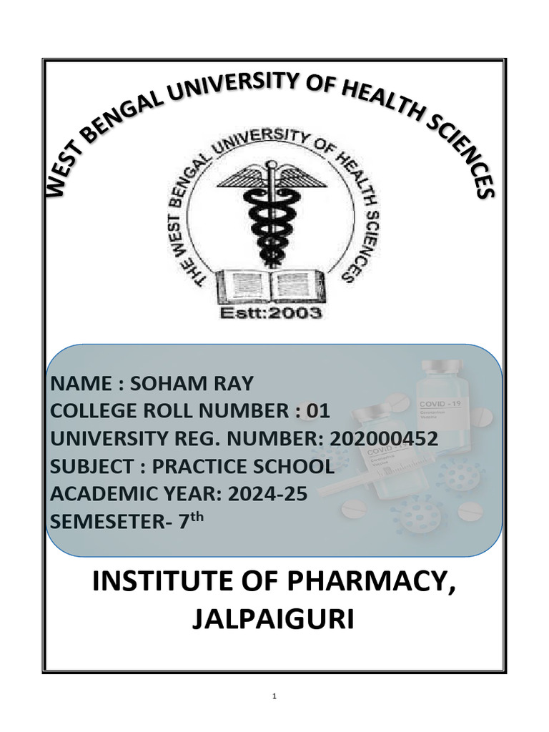 Soham Ray, Practice School | PDF | Antimicrobial Resistance | Virus