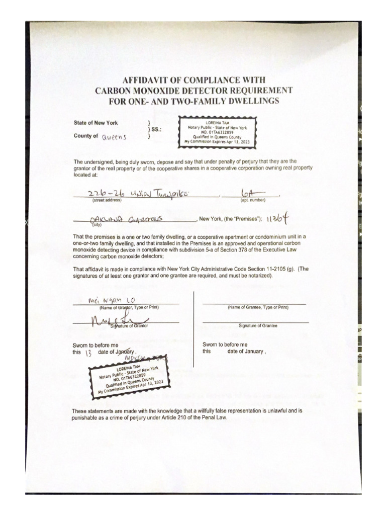 Affidavit of Compliance With | PDF