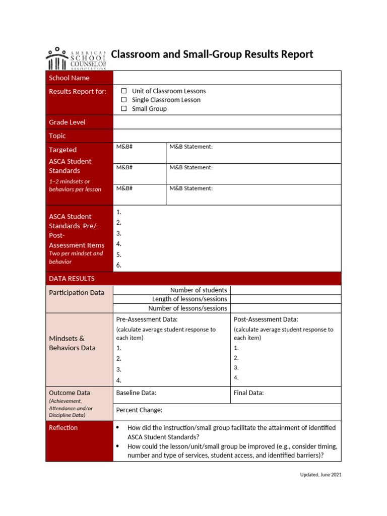 Classroom and Group Results Report | PDF