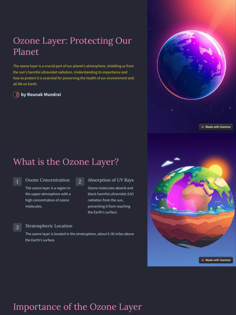 Ozone Layer Protecting Our Planet | PDF | Ozone Depletion | Greenhouse Gas