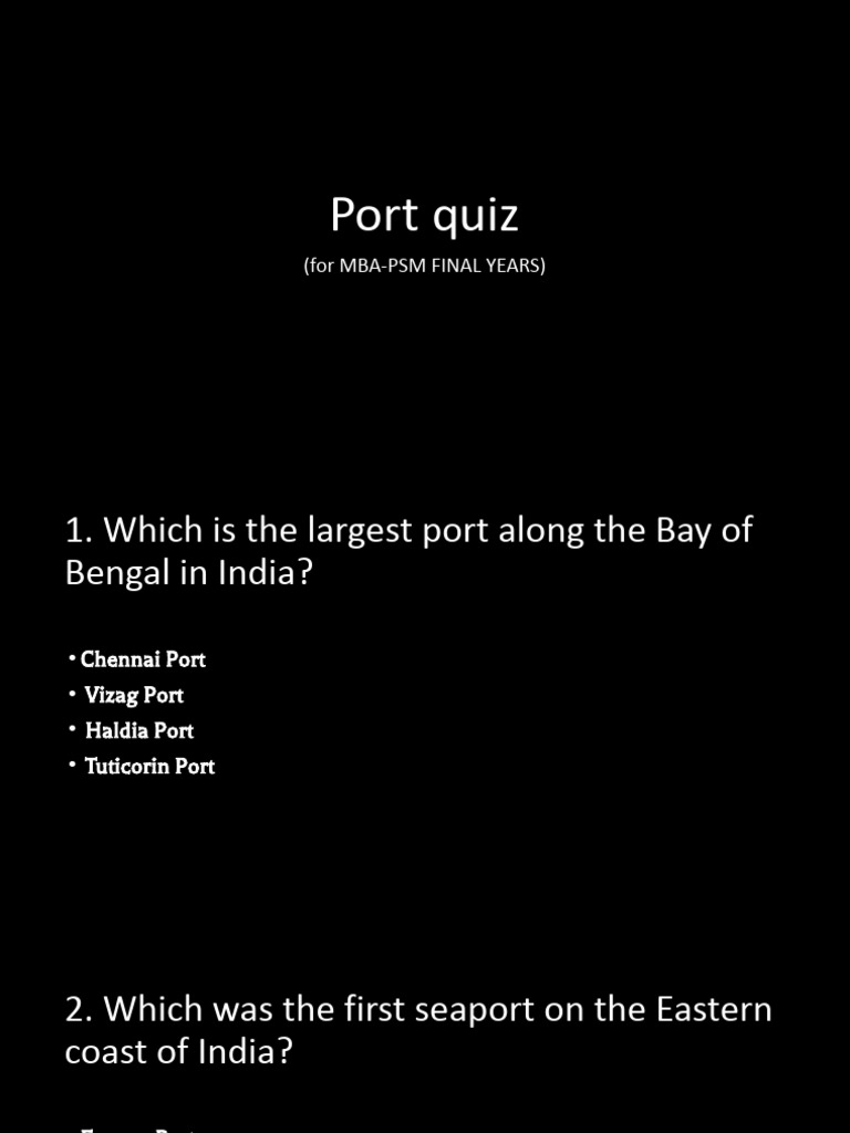 Akhil Quiz On Ports | PDF