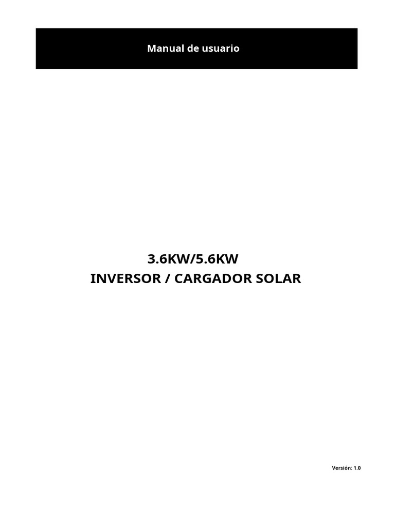 Manual Axpert VM IV Parte1 | PDF