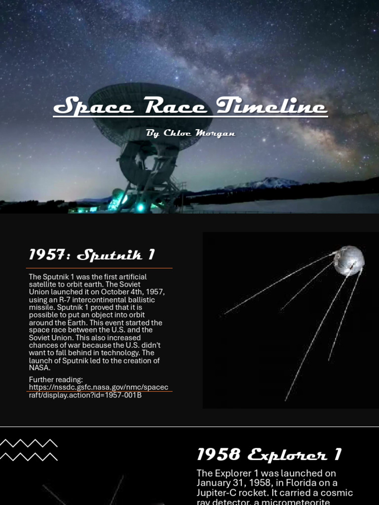 Space Race Timeline | PDF | Astronauts | Space Race