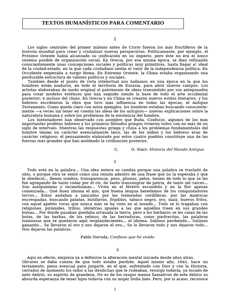 Textos humanísticos-ensayos y guía de comentario | PDF | Evolución | Humano