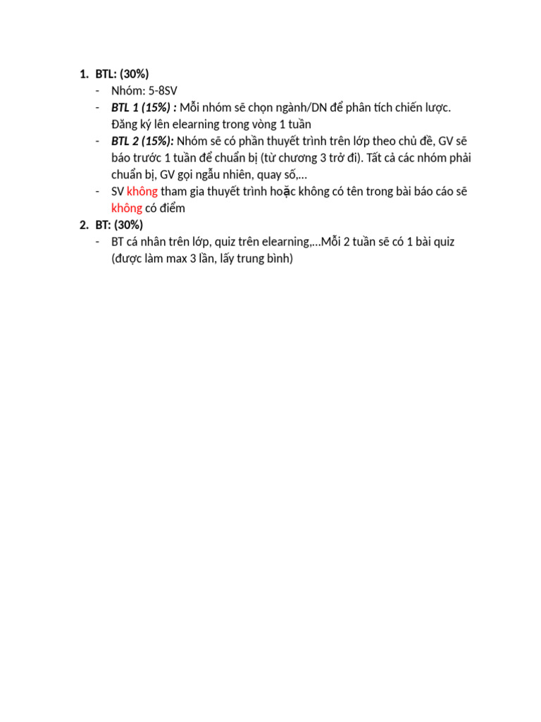Yêu Cầu BT Và BTL | PDF