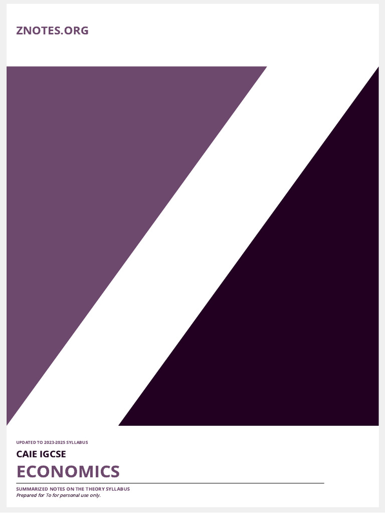 CAIE-IGCSE-Economics - Theory | PDF | Cost Of Living | Demand