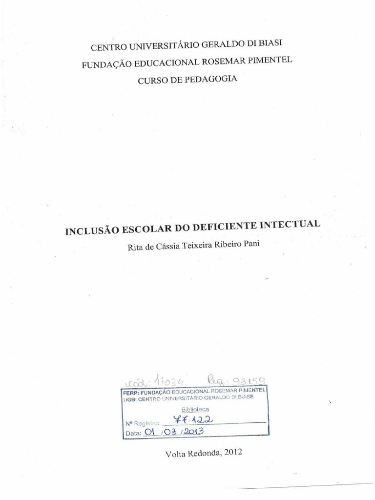 Tcc Pedagogia Pdf